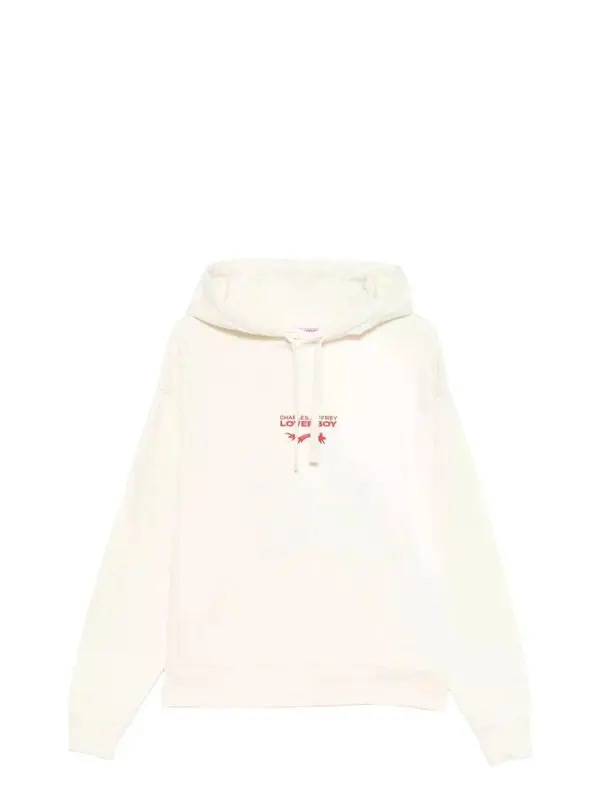 CHARLES JEFFREY Logo-embroidered Hoodie - Neutrals