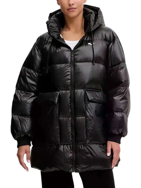 PUMA Hooded Quilted Jacket - Black