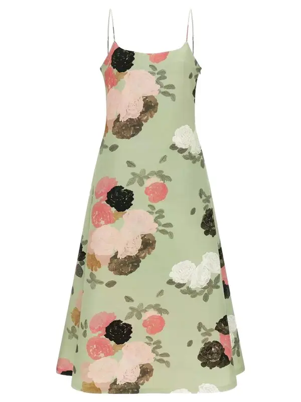Bernadette Nicole Flower-print Maxi Dress - Green