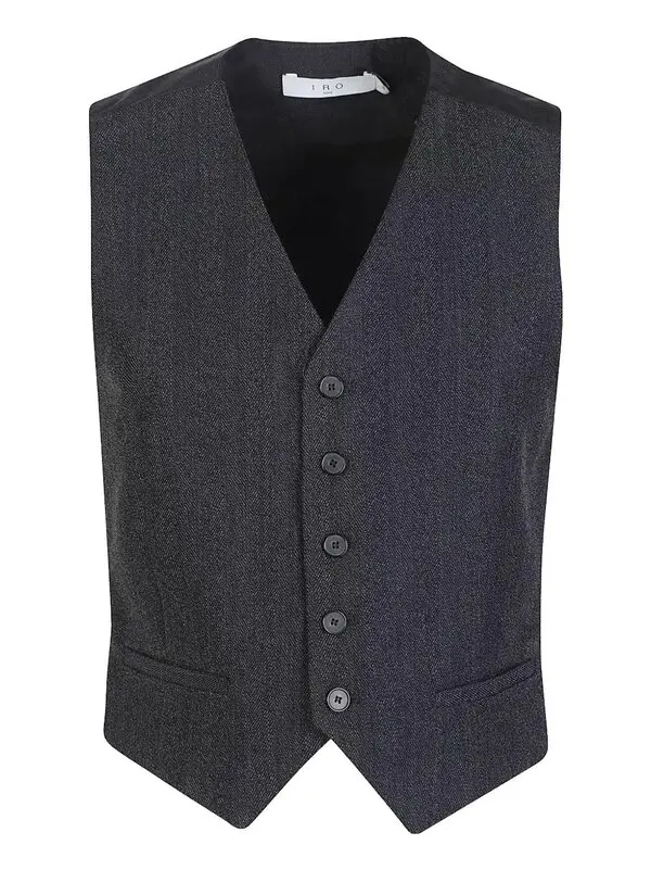 IRO PARIS Benyo Button Waistcoat - Grey