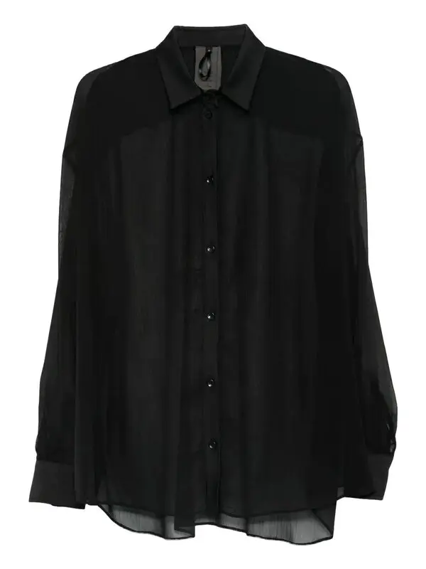 RHIZOME Cora Silk Shirt - Black