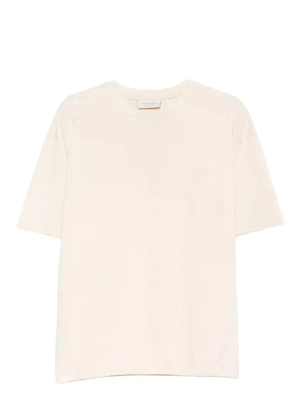 YES LONDON Cotton T-shirt - Neutrals