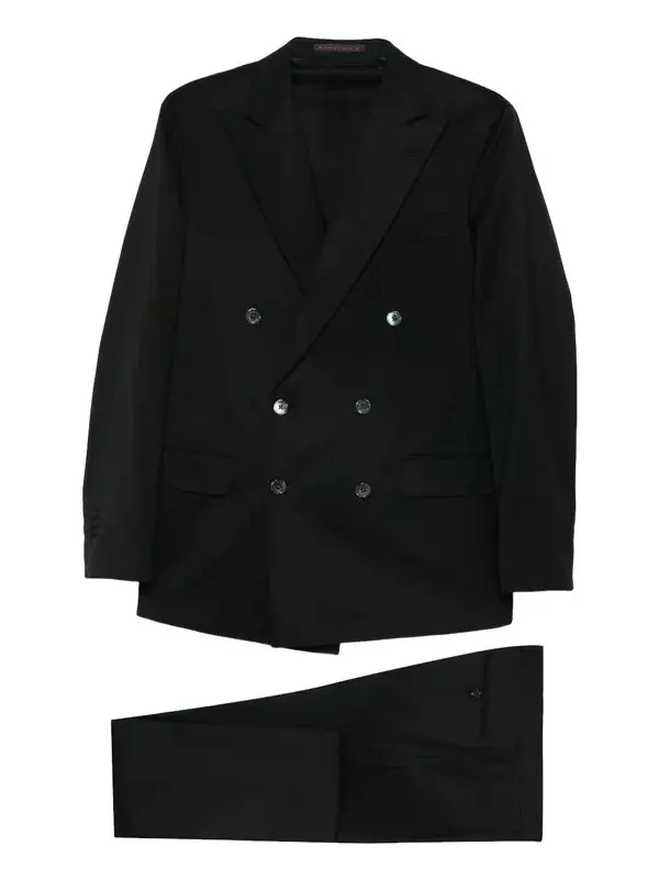 BAGNOLI SARTORIA NAPOLI Double-breasted Suit - Black