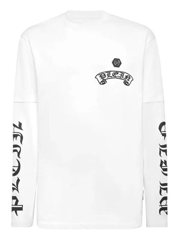 Philipp Plein Logo-print Long-sleeve T-shirt - White