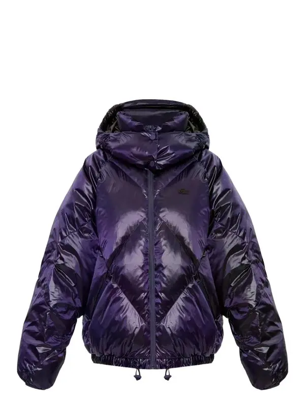 Lacoste Hooded Puffer Jacket - Purple