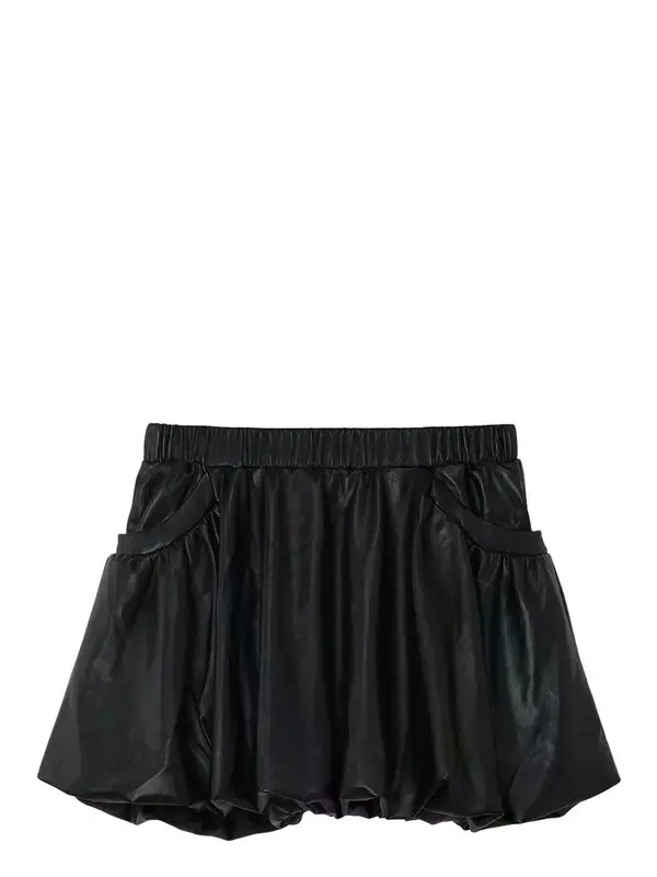 B+AB Pleated Mini Skirt - Black