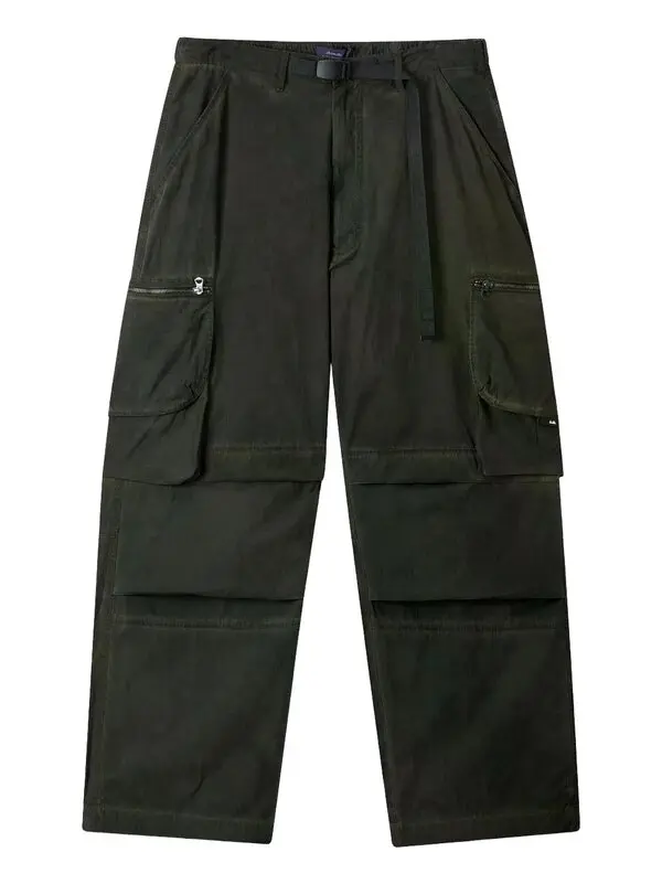 AFTERMATHS Cargo Wide-leg Trousers - Green