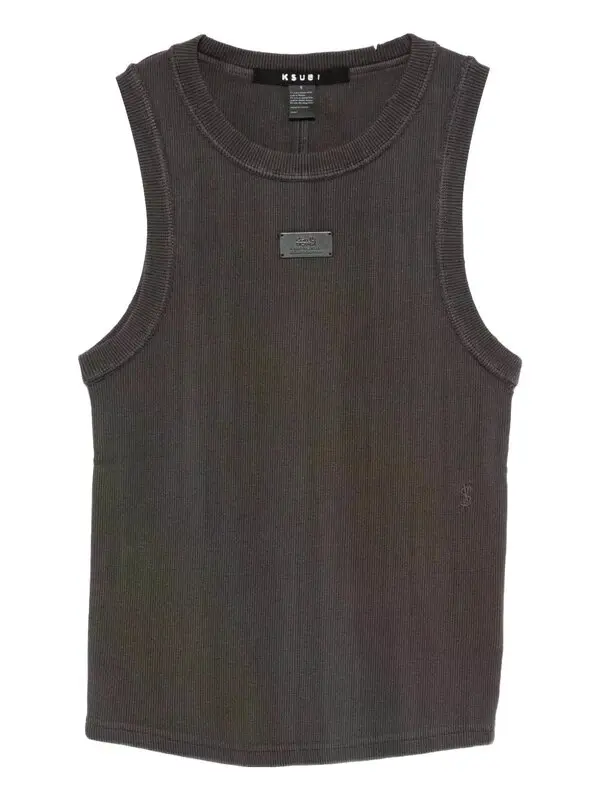 Ksubi Logo Plaque Tank Top - Black