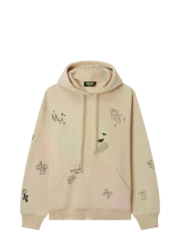 MINI CREAM Graphic-print Hoodie - Neutrals