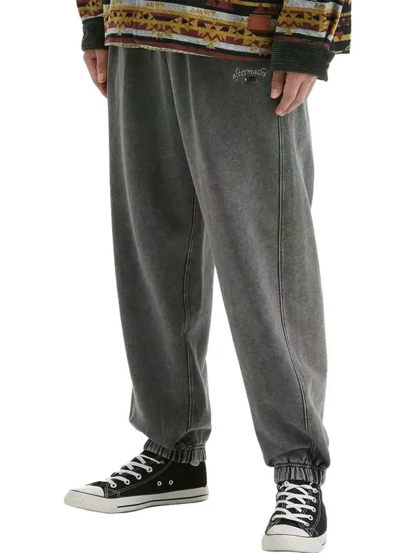 AFTERMATHS Logo-embroidered Track Pants - Grey