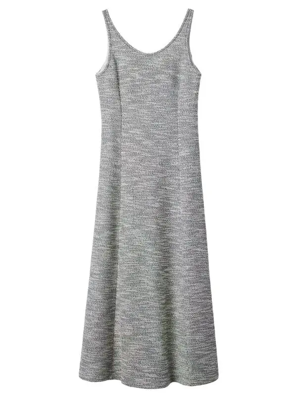 TOUT A COUP Cable-knit Top And Midi Dress Set - Grey