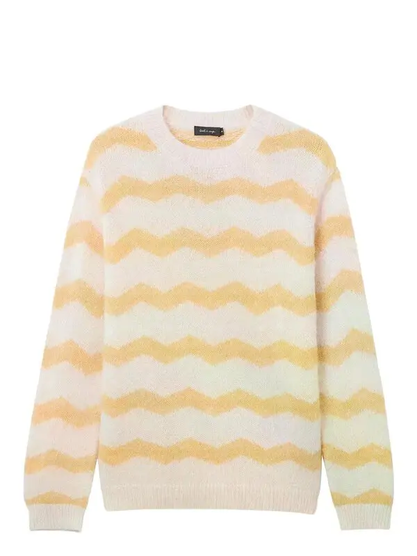 TOUT A COUP Zig-zag Pattern Sweater - Neutrals