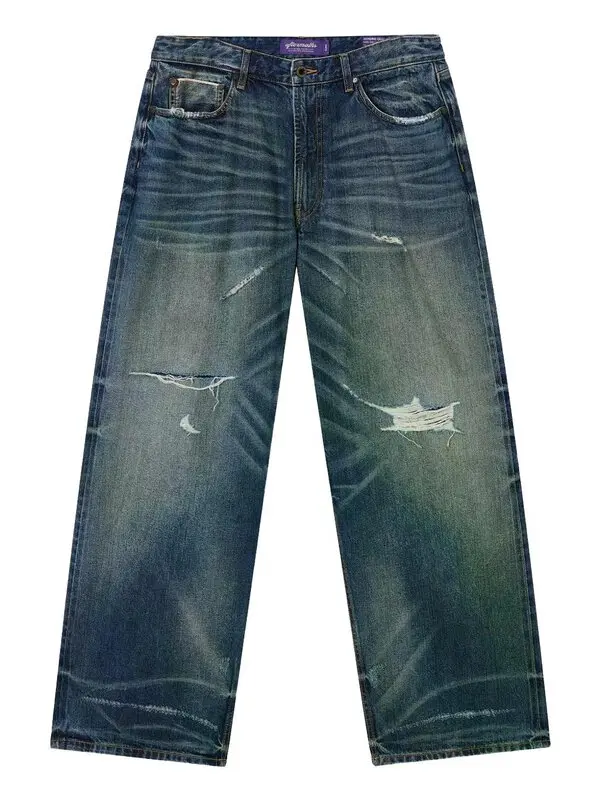 AFTERMATHS Ripped Jeans - Blue