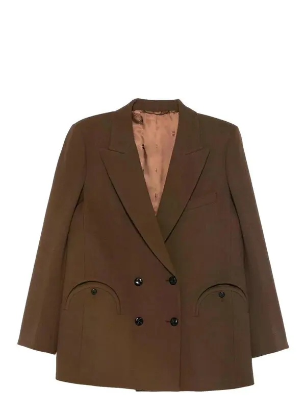 BLAZÉ MILANO Double-breasted Blazer - Brown