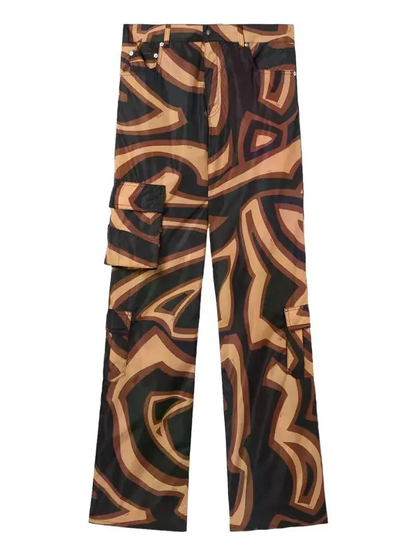 Emilio Pucci Labirinto Print Trousers - Black