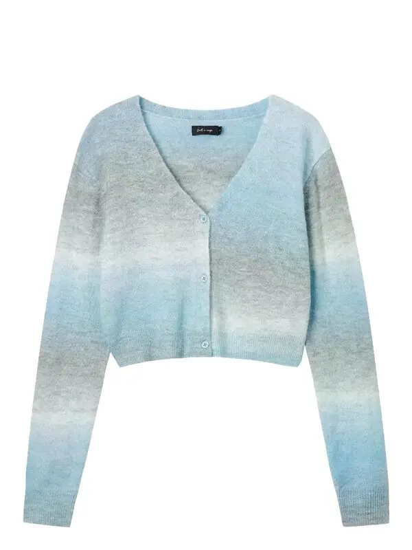 TOUT A COUP Gradient-effect Cardigan - Blue