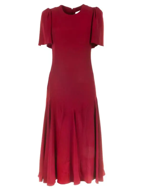 Alexander McQueen Round-neck Midi Dress - Red