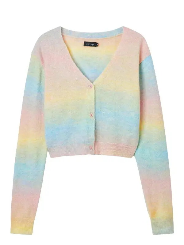 TOUT A COUP Gradient Effect Cardigan - Blue