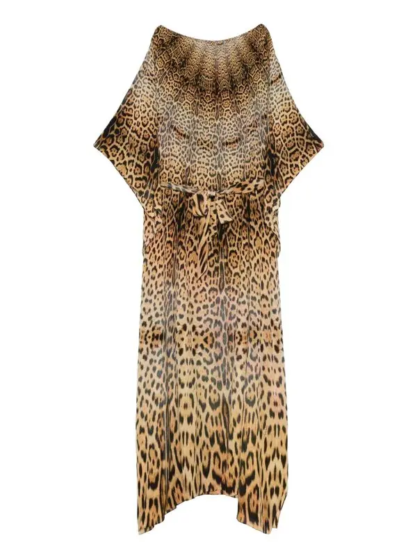Roberto Cavalli Leopard-print Dress - Brown