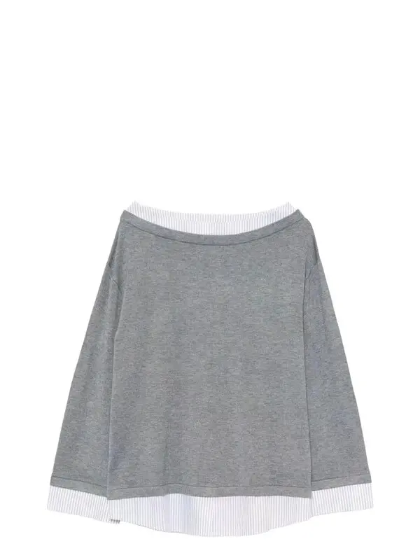 TOUT A COUP Layered Top - Grey