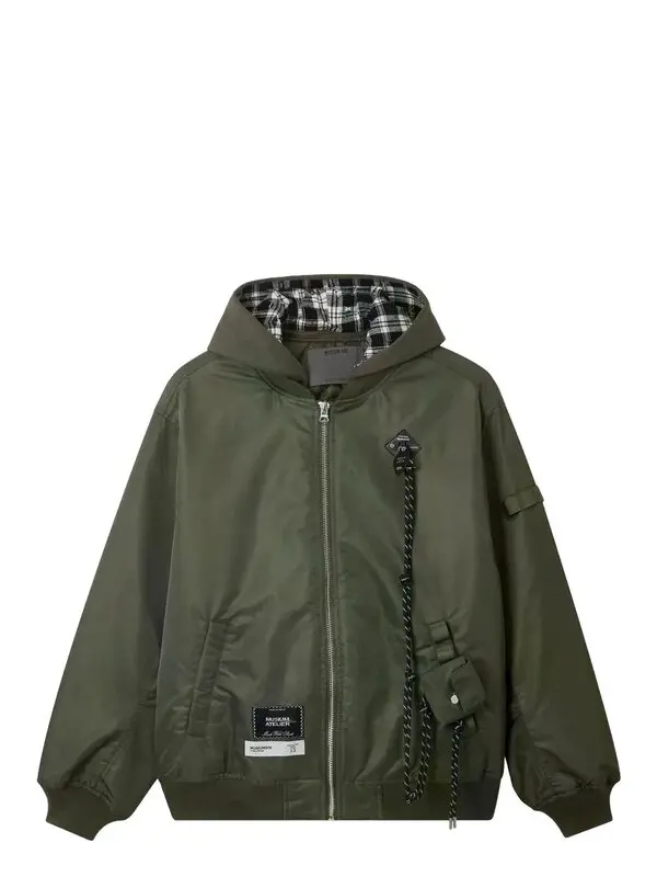 MUSIUM DIV. Logo-patch Hooded Jacket - Green