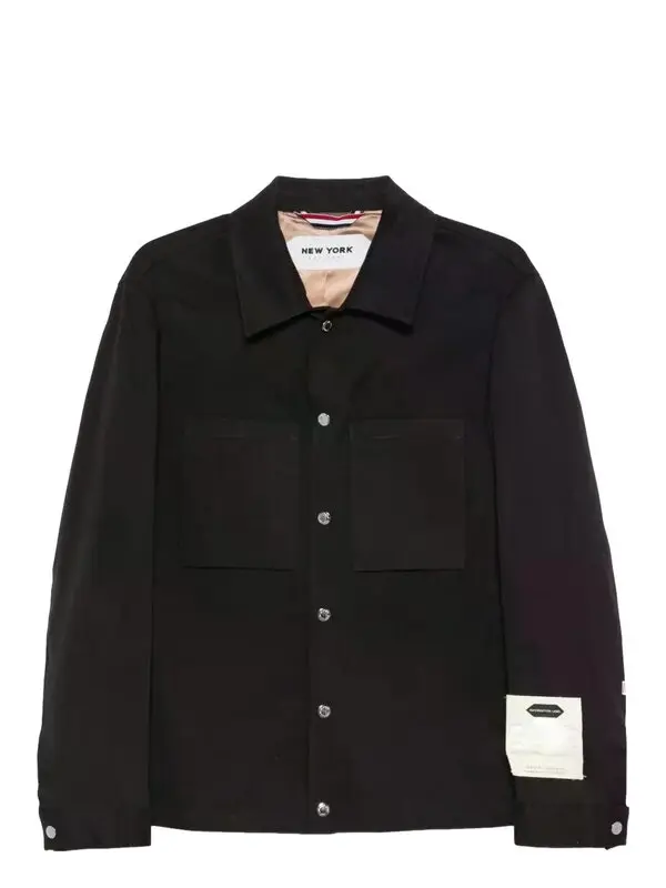 NEW YORK RESIDENT Patch-pockets Shirt Jacket - Black