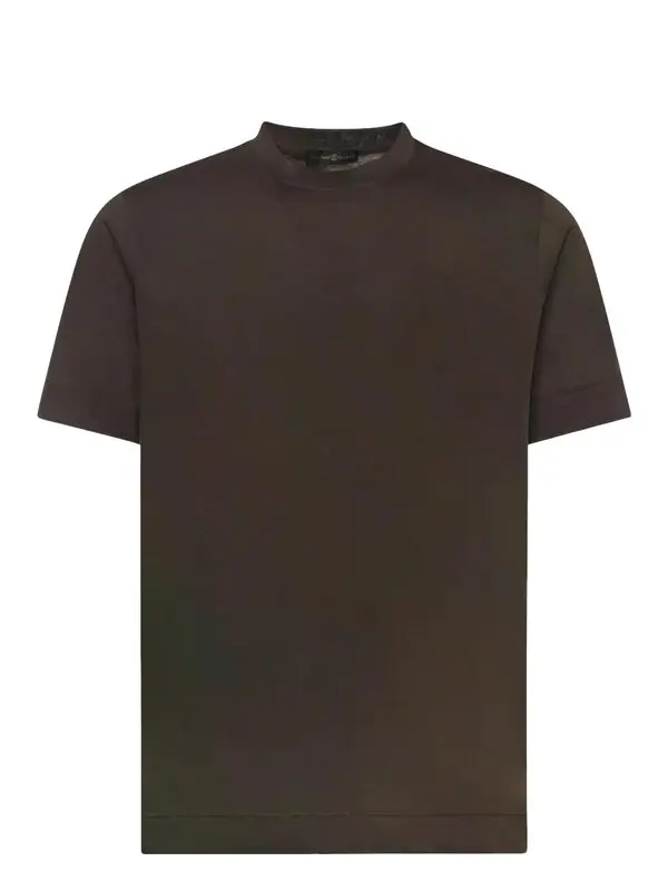 GIULIANO GALIANO Short-sleeved Crew Neck T-shirt - Brown