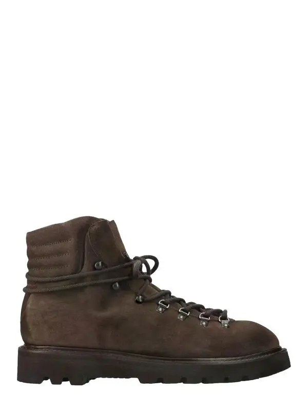 Premiata Lace-up Leather Boots - Brown