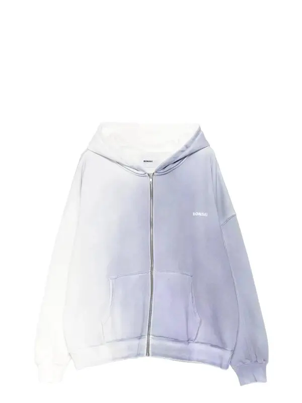 BONSAI Ombré-effect Zip-up Hoodie - Blue