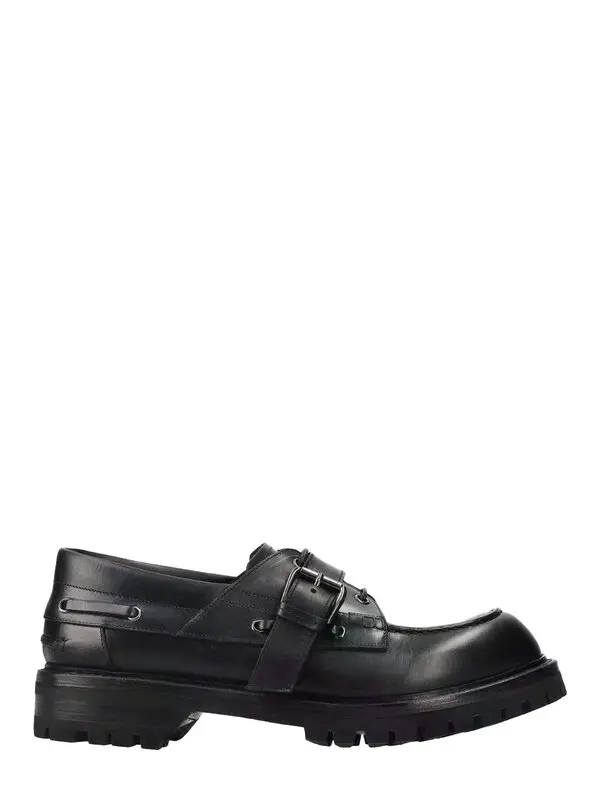 Premiata Buckle-strap Loafers - Black