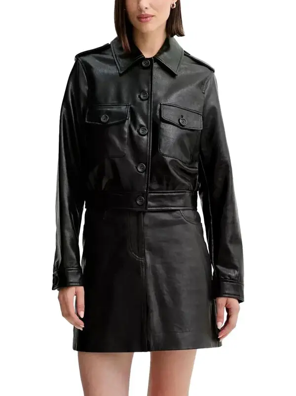 Guess Buttoned Chest-pocket Jacket - Black