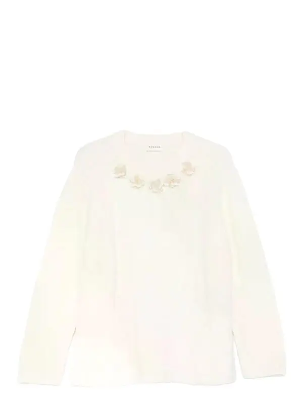 P.a.r.o.s.h Bead-embellished Pullover Sweater - Neutrals