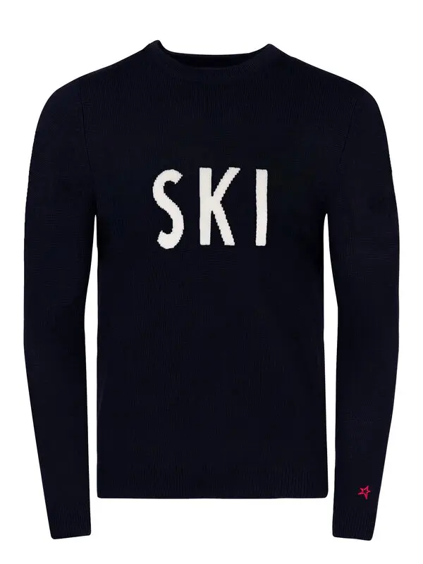 Perfect Moment Ski Merino Wool Sweater - Navy