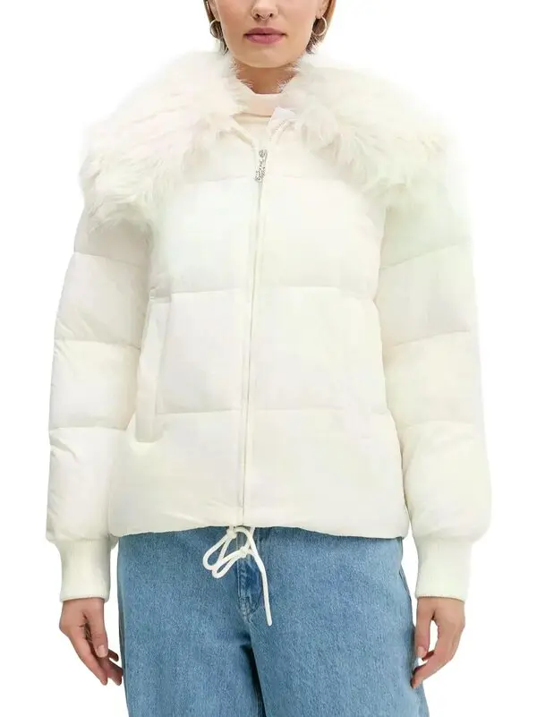 Hugo Fur-collar Puffer Jacket - White