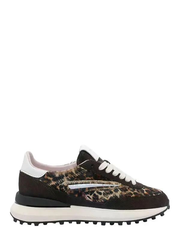 D.a.t.e. Animal-pattern Sneakers - Brown