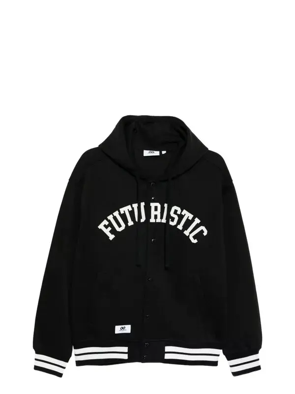 CHOCOOLATE Embroidered Hooded Jacket - Black