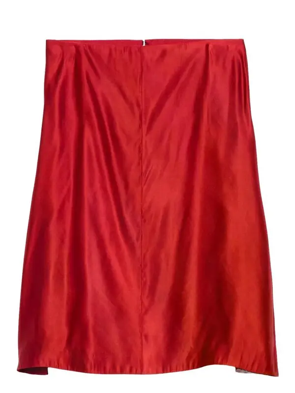 Khaite Satin Midi Skirt - Red
