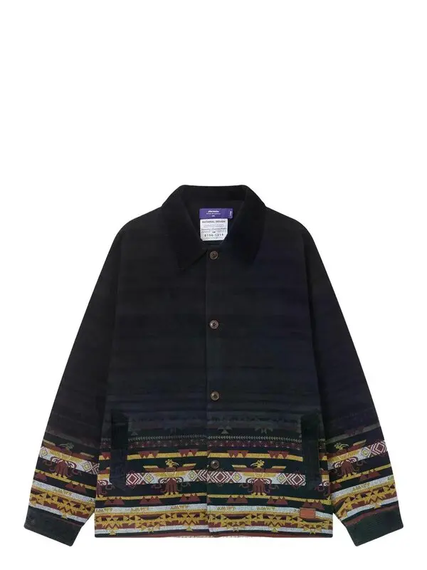 AFTERMATHS Corduroy Shirt Jacket - Black