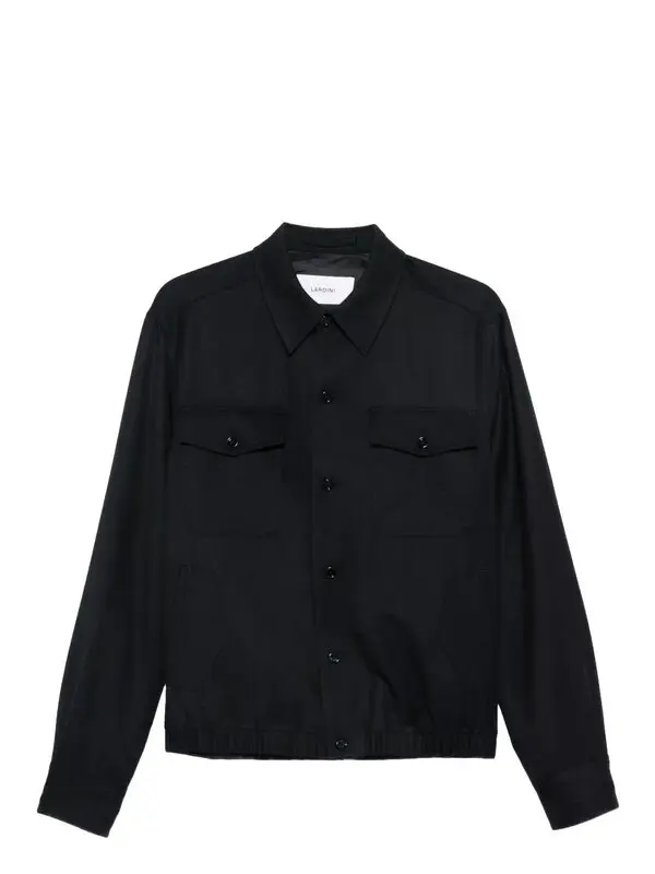 LARDINI Flap-pocket Shirt Jacket - Blue