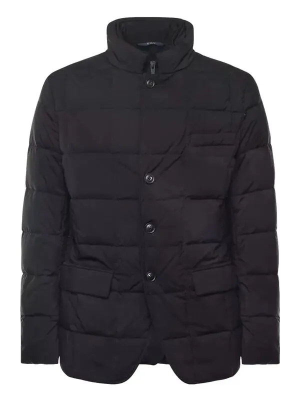 FAY Quilted Zip Jacket - Black
