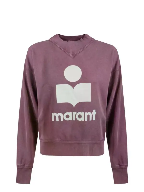MARANT ETOILE Logo-print Long-sleeve Sweatshirt - Pink