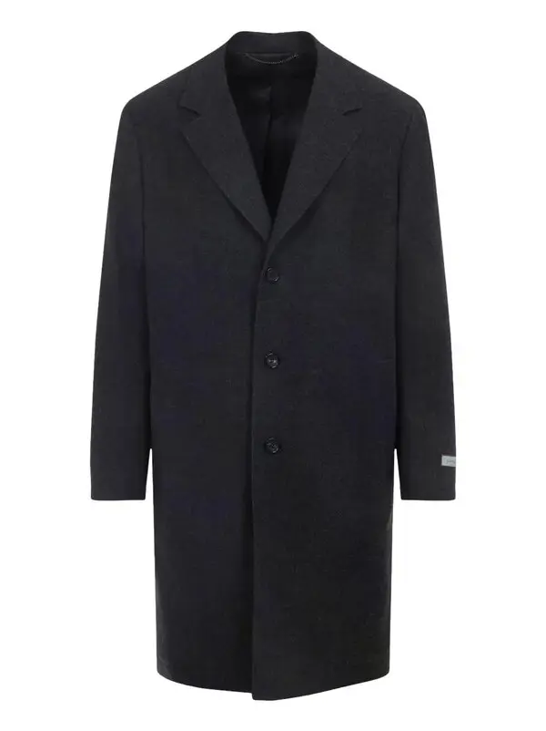Canali Buttoned Wool Coat - Grey