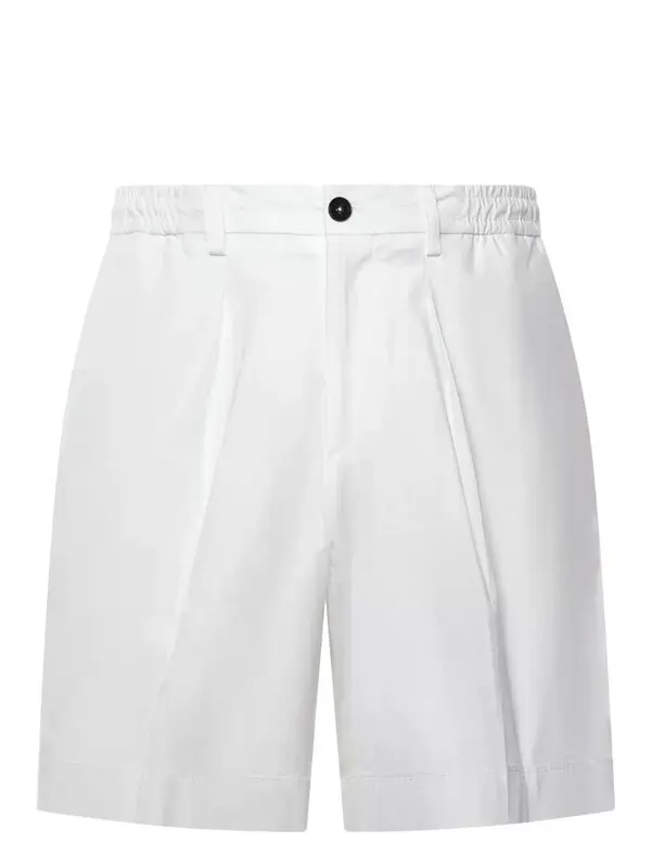 BE ABLE Pleated Cotton Shorts - White