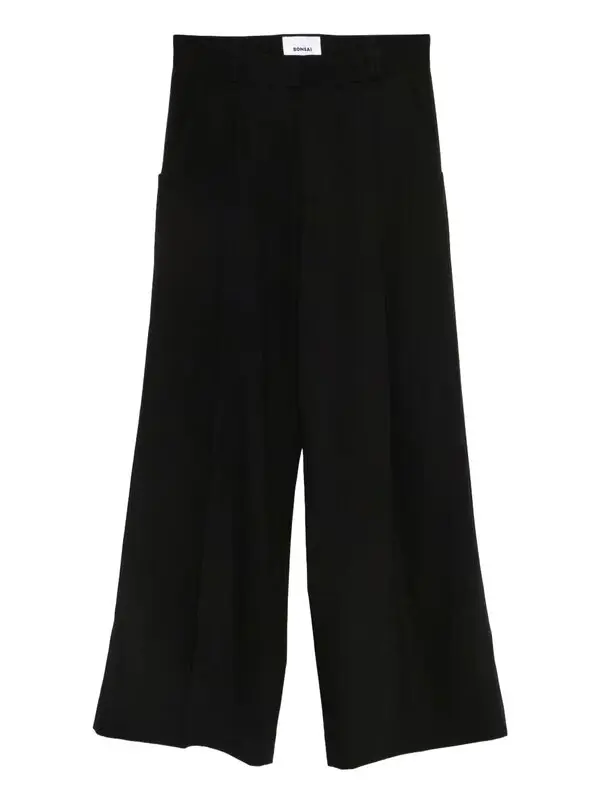BONSAI Wide-leg Trousers - Black