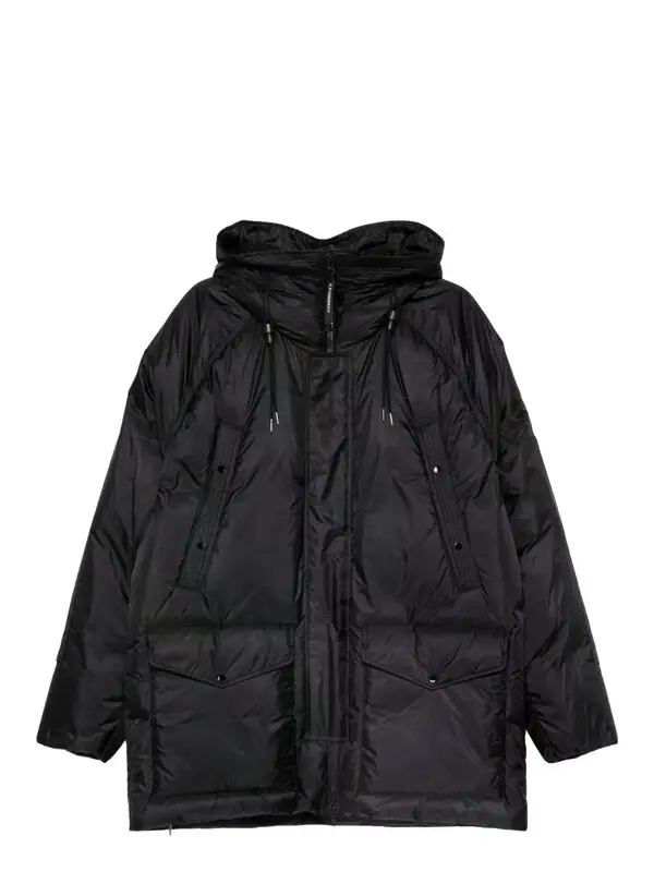 C.P. COMPANY Hooded Down Jacket - Black