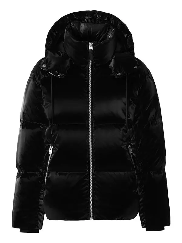 Mackage Kentglo High-gloss Hooded Down Jacket - Black