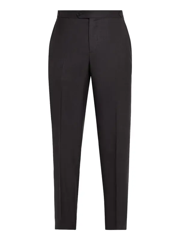 Isaia Wool Twill Side-tab Trousers - Medgry