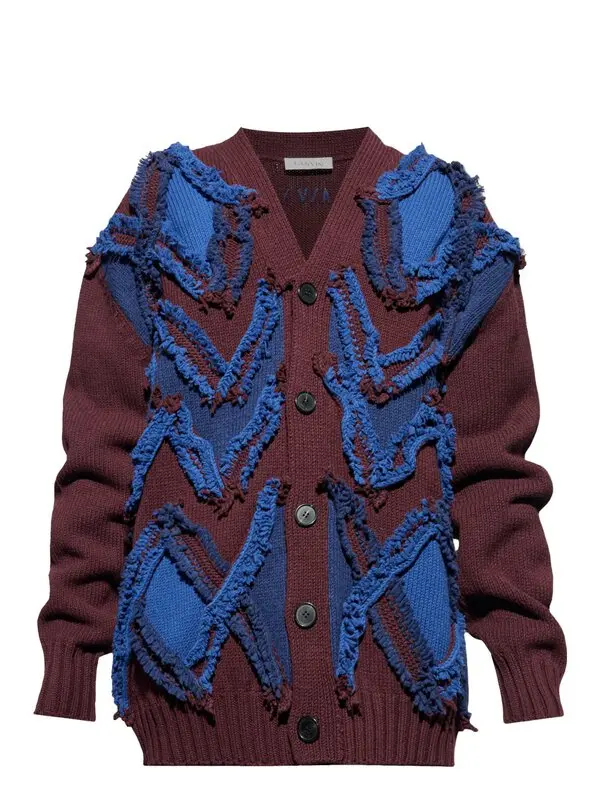 LANVIN Wool Cardigan - Burgundy