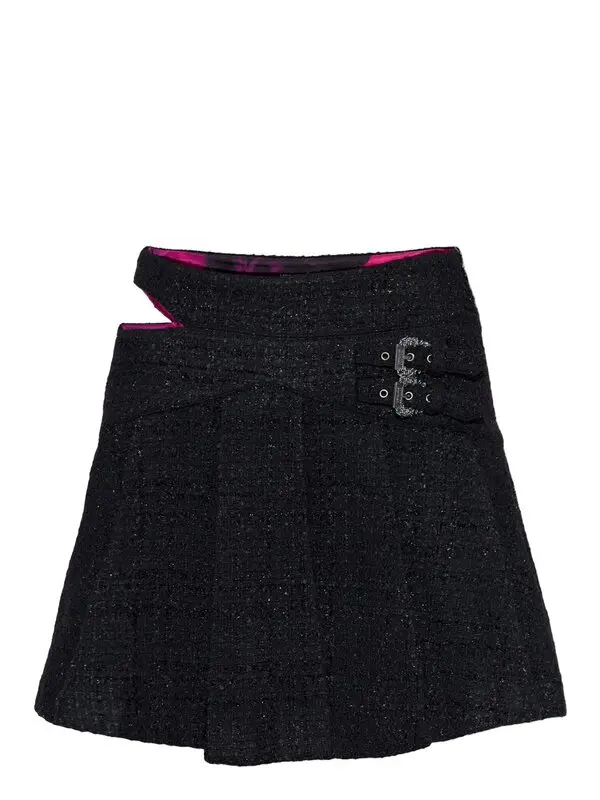 Versace Pleated Mini Skirt - Black
