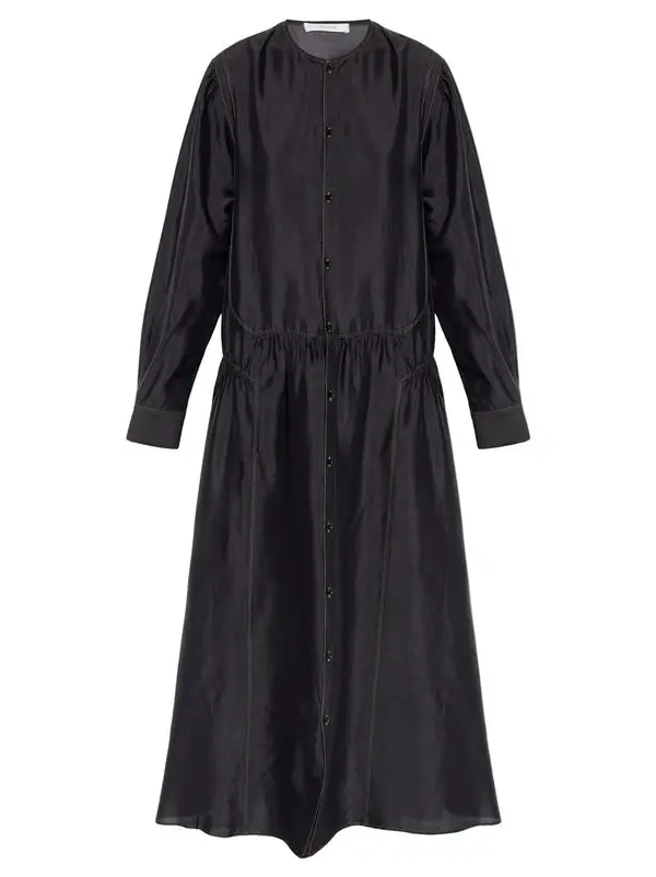LEMAIRE Silk Maxi Dress - Black